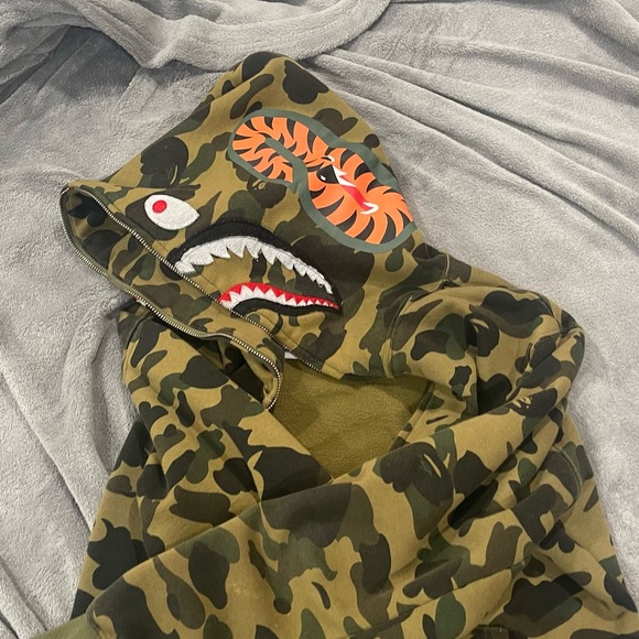 Bape | Jackets & Coats | Full Zip Shark Bape Jacket St Yellow | Poshmark